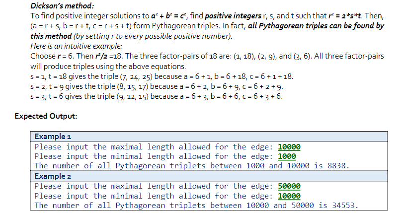 Solved Dickson's method: To find positive integer solutions | Chegg.com