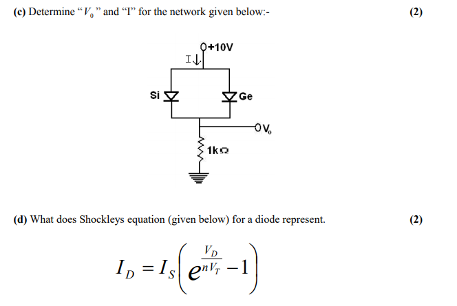 Solved Q#4. (a) Determine “V," for the configuration of the | Chegg.com