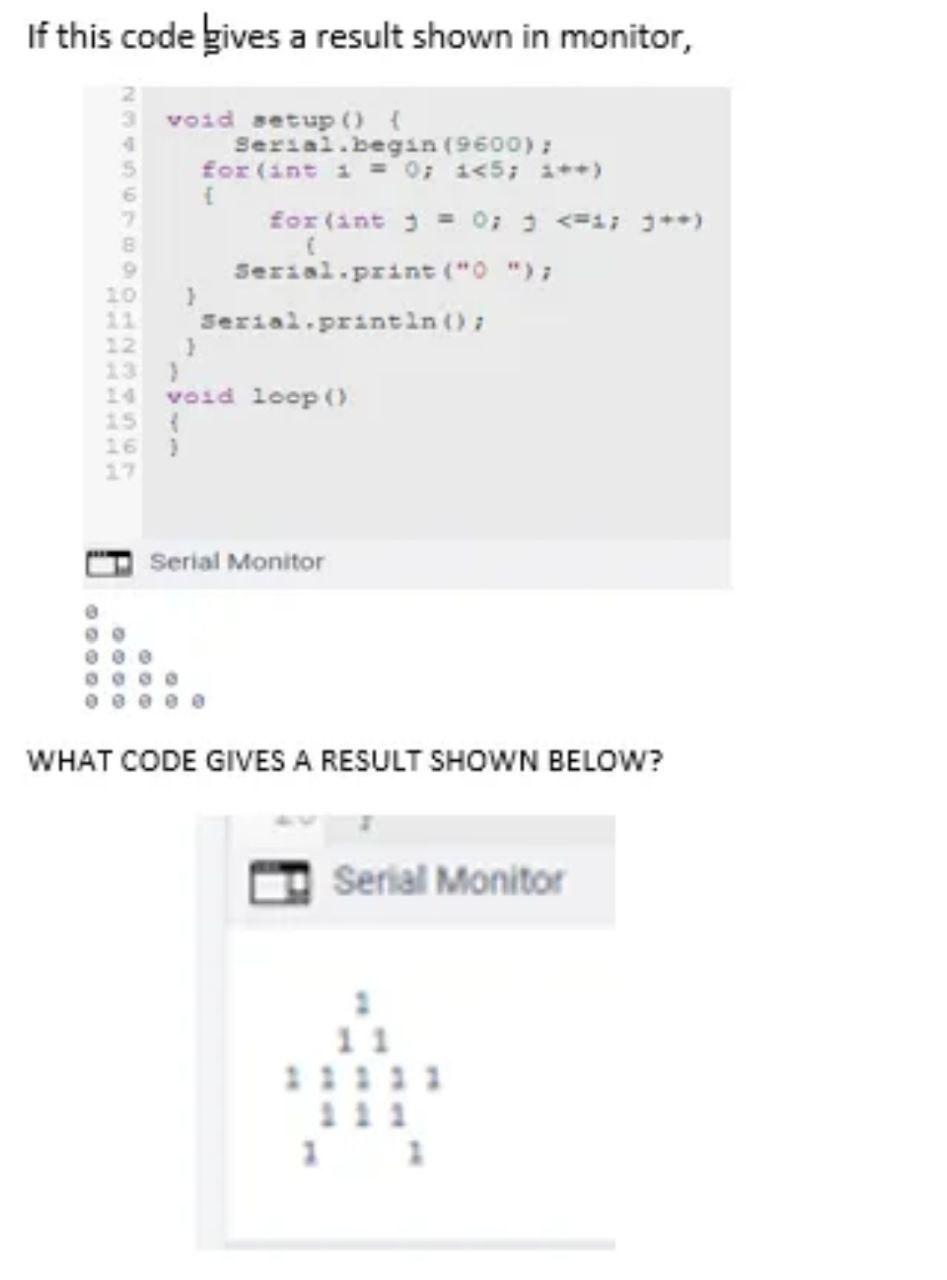 Solved If this code gives a result shown in monitor, void | Chegg.com