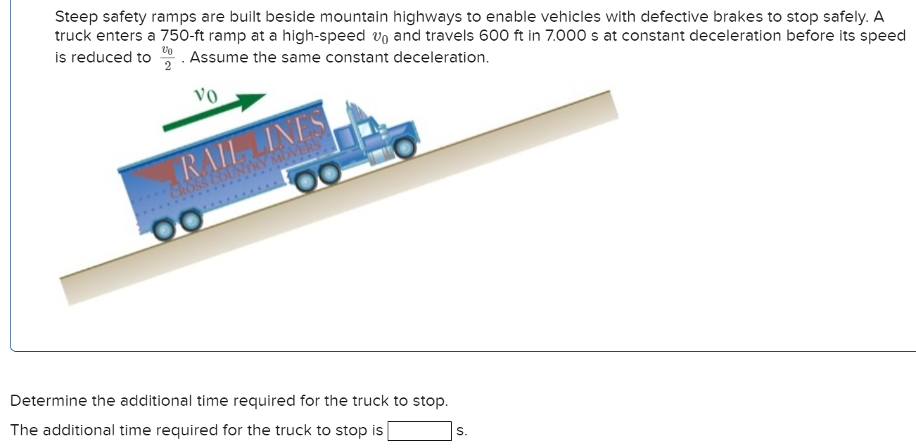 Solved Steep safety ramps are built beside mountain highways | Chegg.com