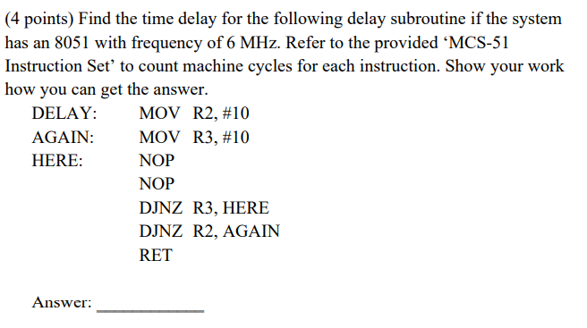 Solved (4 points) Find the time delay for the following | Chegg.com