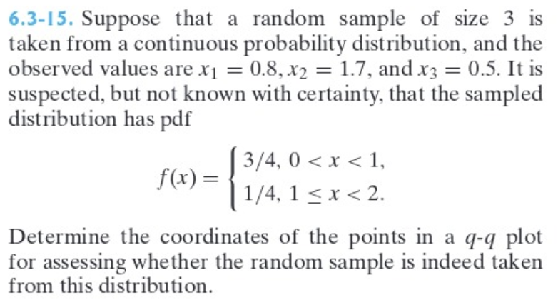 Solved 6.3-15. Suppose that a random sample of size 3 is | Chegg.com