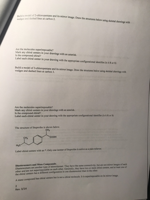 Solved of 2-chloropentane and its mirror image. Draw the | Chegg.com