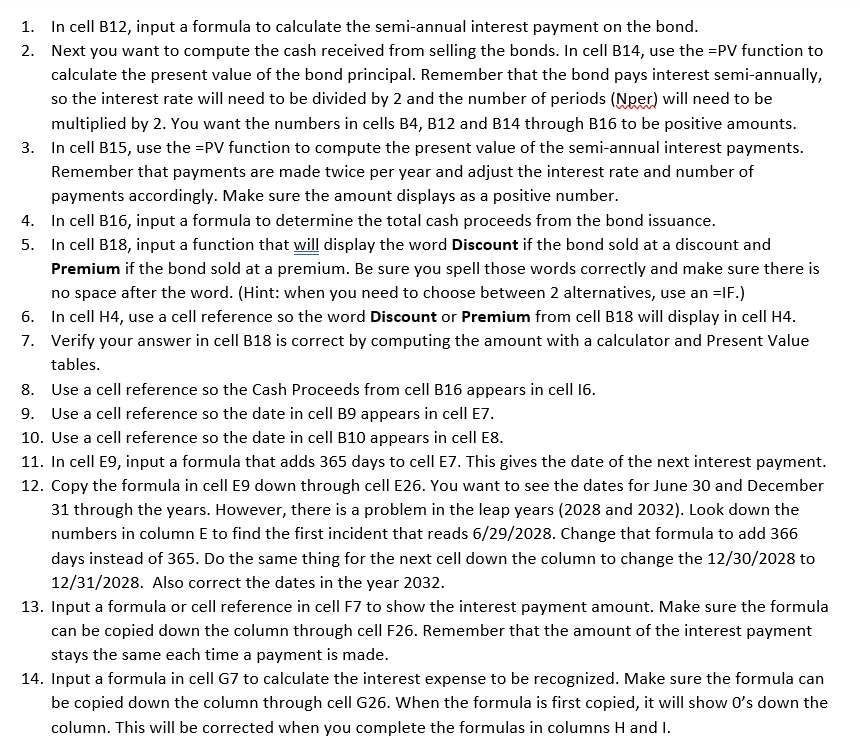 Solved 15. Input a formula in cell H7 to determine the | Chegg.com