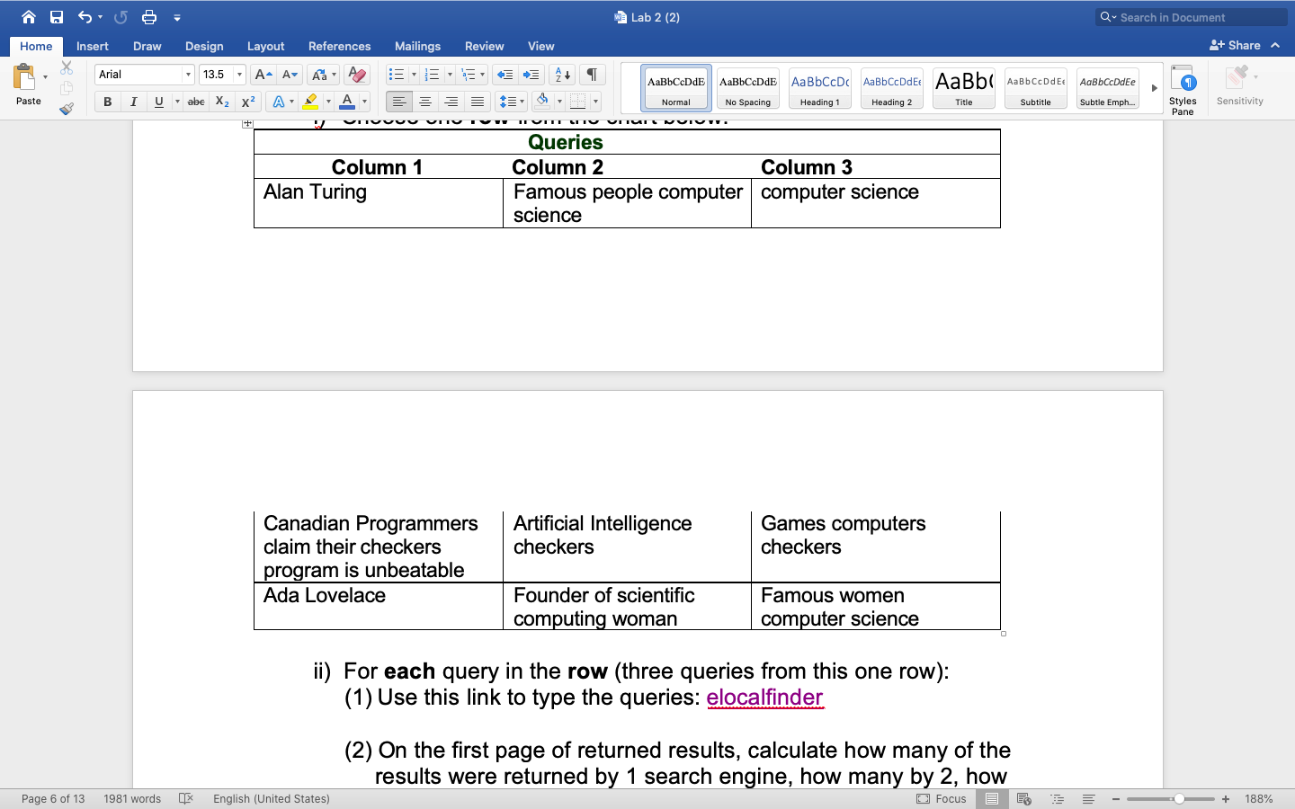 Solved ii) For each query in the row (three queries from | Chegg.com
