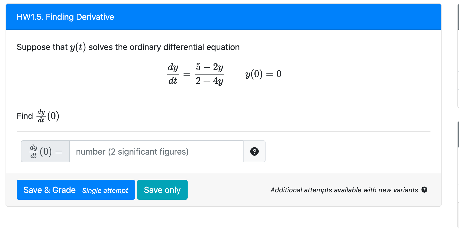 Solved Suppose That Y T Solves The Ordinary Differential