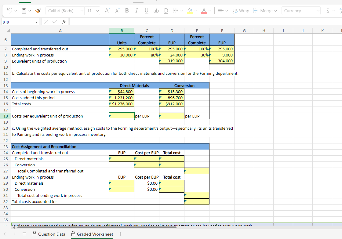 Solved Need help figuring out formula to insert into the | Chegg.com