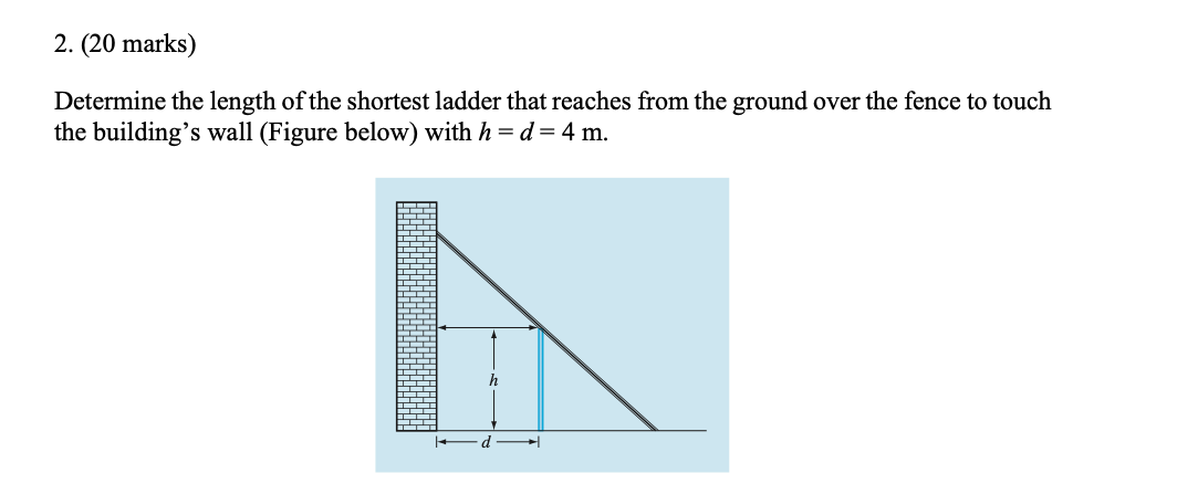 Solved 2. (20 marks) Determine the length of the shortest | Chegg.com