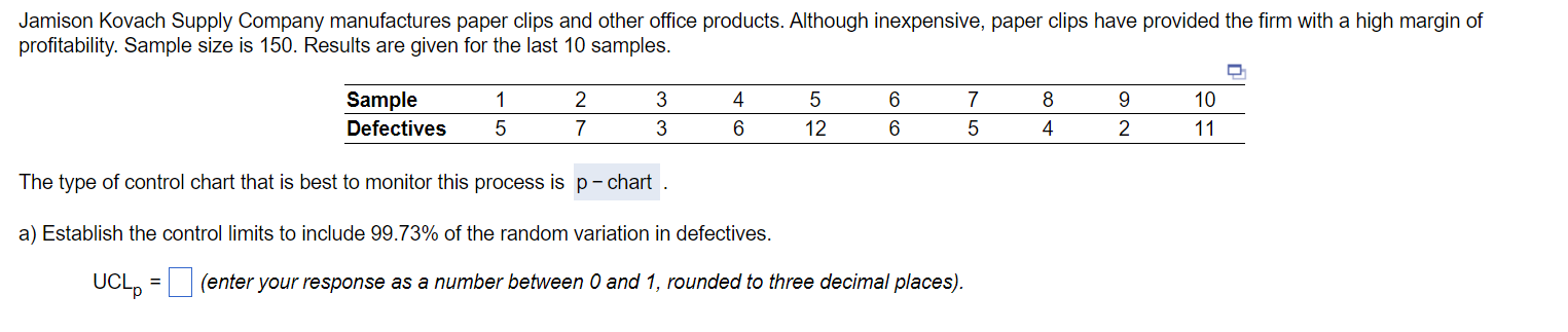 Solved The type of control chart that is best to monitor | Chegg.com