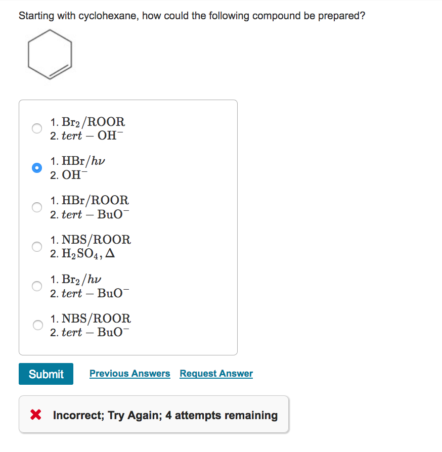 Solved Starting with cyclohexane, how could the following | Chegg.com