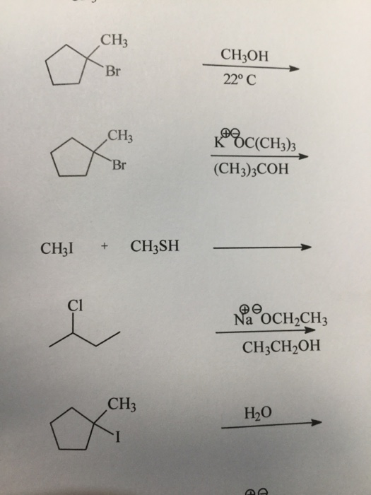 Solved reac C(CH3)3 CH3)3COH CH,CH2CH2CH2Br Na OCH3 CH3OH, | Chegg.com