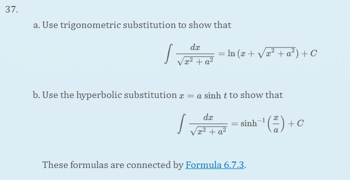 Solved A Use Trigonometric Substitution To Show That B