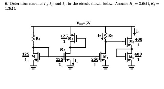Solved 6. Determine currents I1,I2, and I3, in the circuit | Chegg.com
