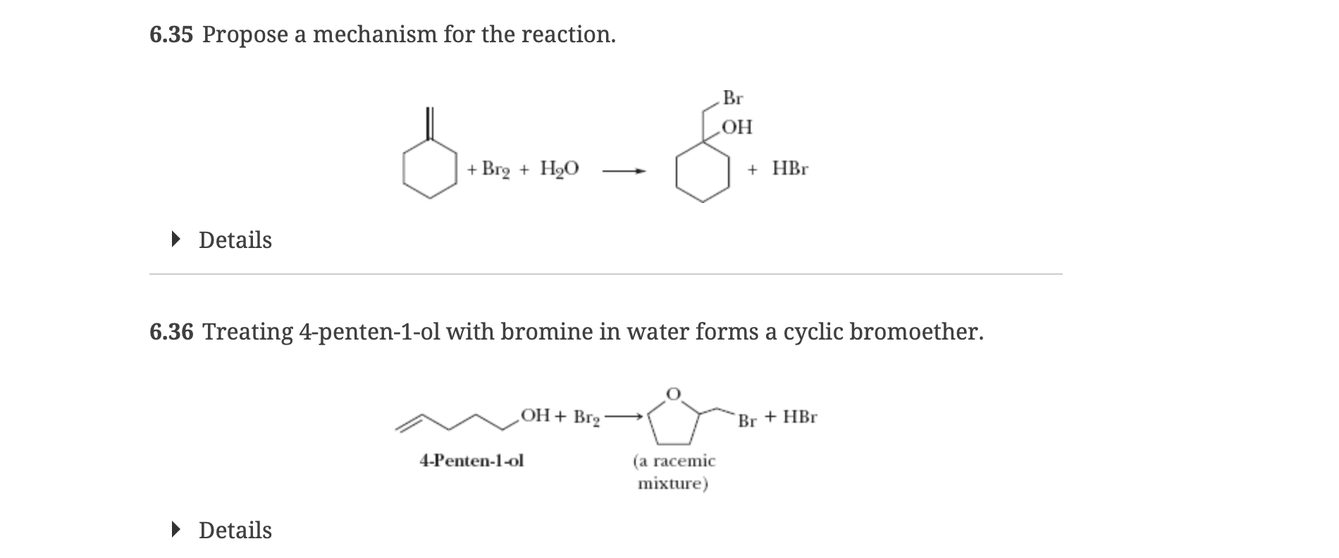 Solved 6.35 Propose a mechanism for the reaction. Details | Chegg.com