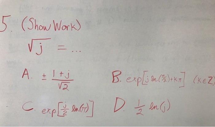 Solved Which of the following is equal to the square root of | Chegg.com