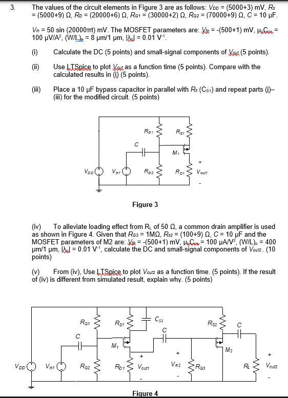 The values of ﻿the circuit elements in ﻿Figure 3 ﻿are | Chegg.com