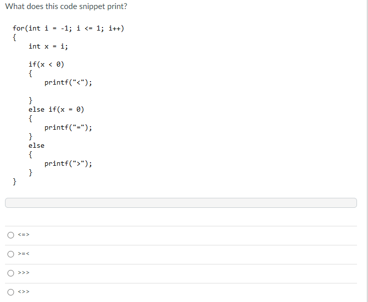 Solved What does this code snippet print? -1; i