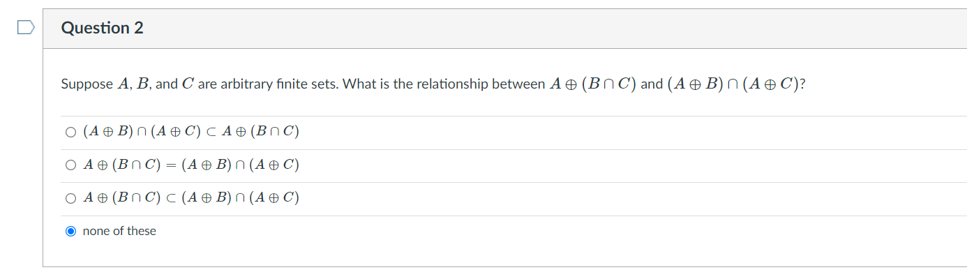 Solved Question 1 Suppose A and B are arbitrary finite sets | Chegg.com