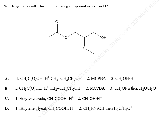 Solved + CH,=CH2CH,0,3VCU CHEMISTRY DO NOT COPY COPYRIGHT | Chegg.com