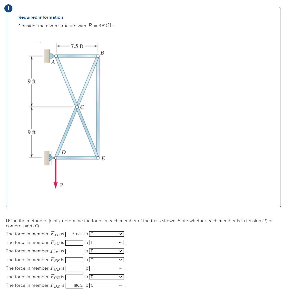 Solved Required informationConsider the given structure with | Chegg.com