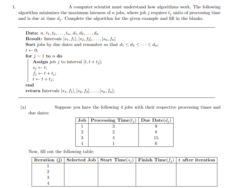 Solved A computer scientist must understand how algorithms | Chegg.com