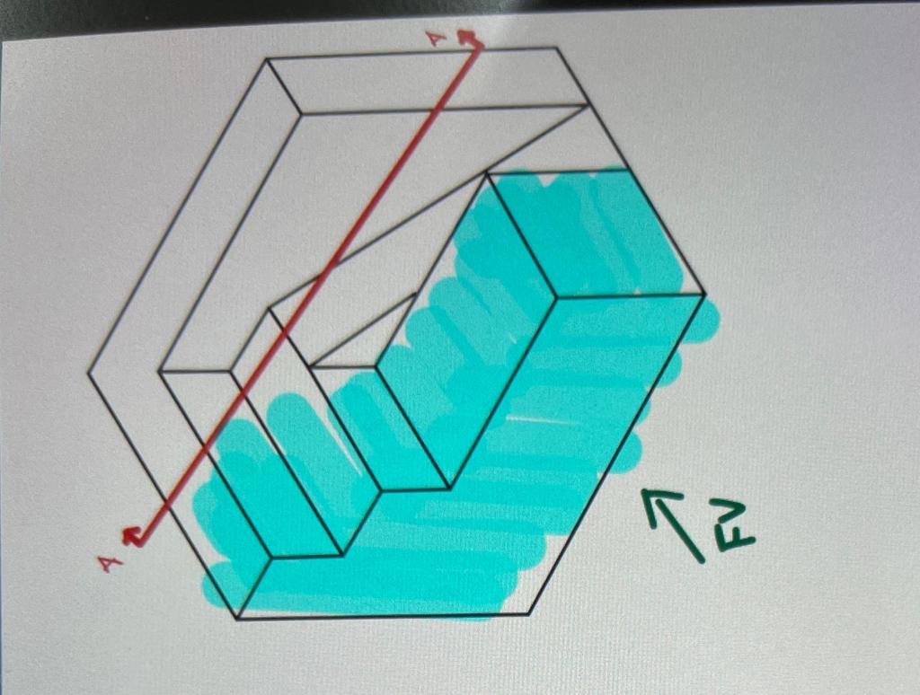 Draw sectional view with hatching lines | Chegg.com