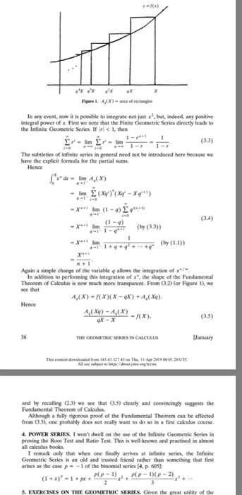 Proof the fundamental theorem of calculus using the | Chegg.com