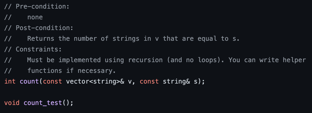 Solved Writing Recursive Functions: No loops are permitted | Chegg.com