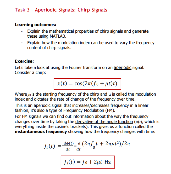 Solved Task 2 - The Fourier Transform: Periodic Signals? | Chegg.com