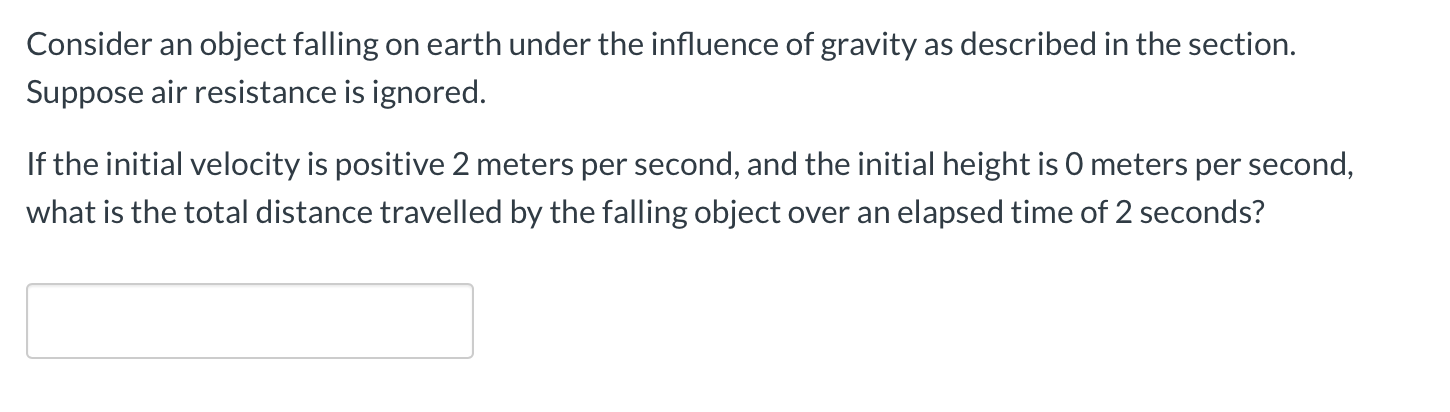 Solved Consider an object falling on earth under the | Chegg.com