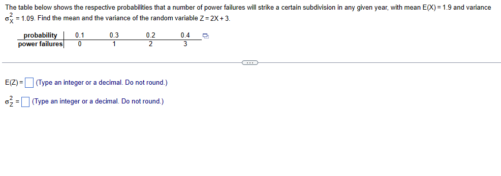 Solved The table below shows the respective probabilities | Chegg.com