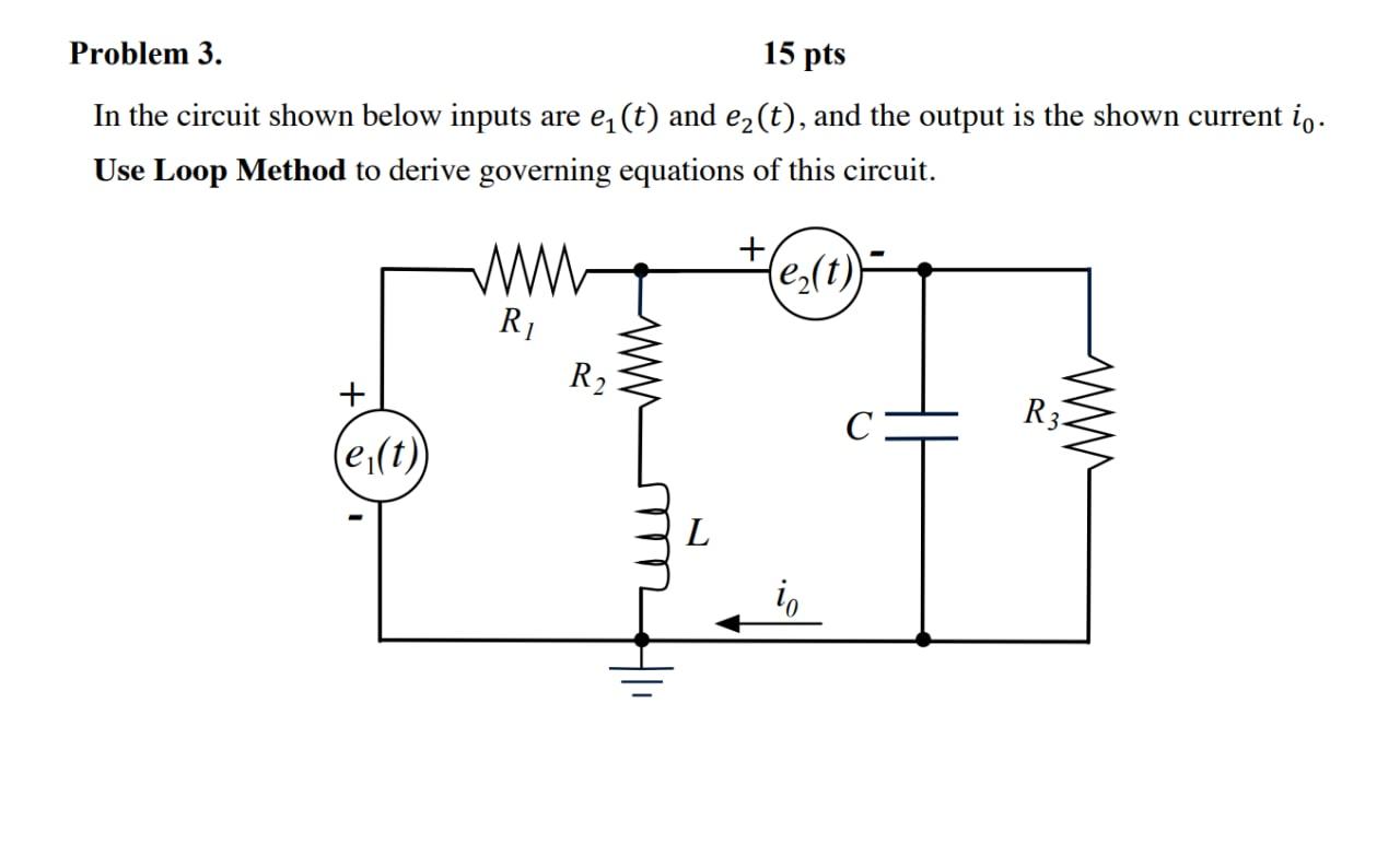 Solved Problem 3. 15 pts In the circuit shown below inputs | Chegg.com