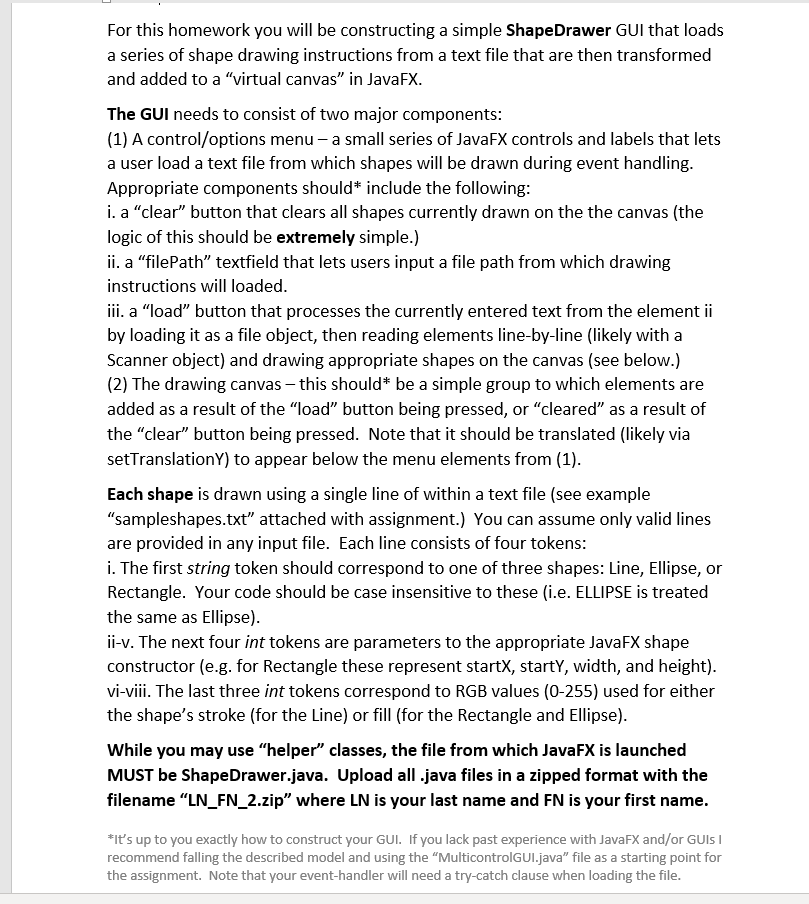 For this homework you will be constructing a simple | Chegg.com