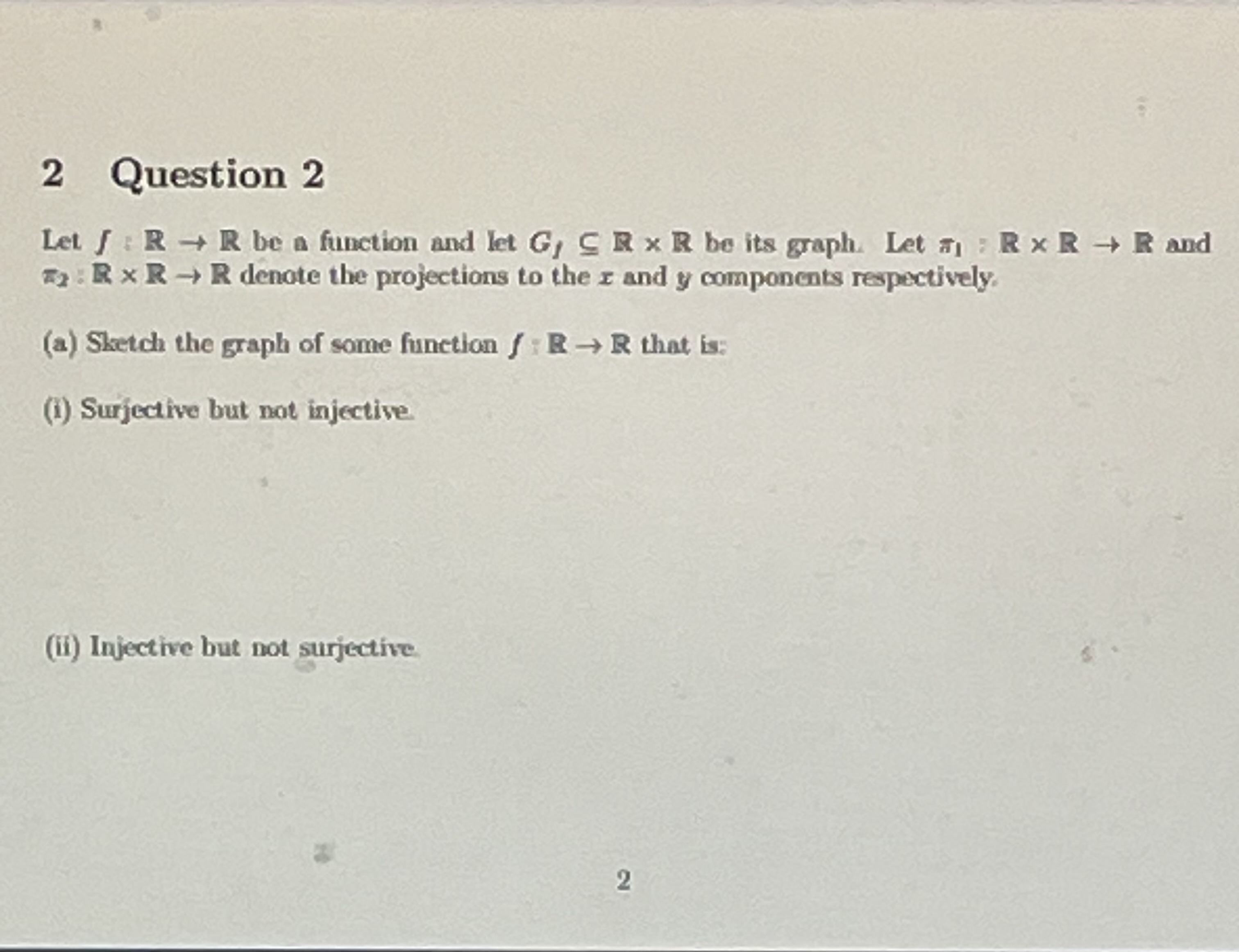 Solved Let F R→r Be A Function And Let Gf⊆r×r Be Its Graph