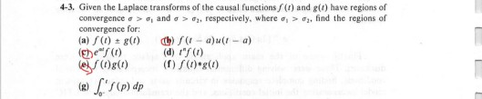 Solved 182 /THE ONE-SIDED LAPLACE TRANSFORM 4-2. Evaluate as | Chegg.com