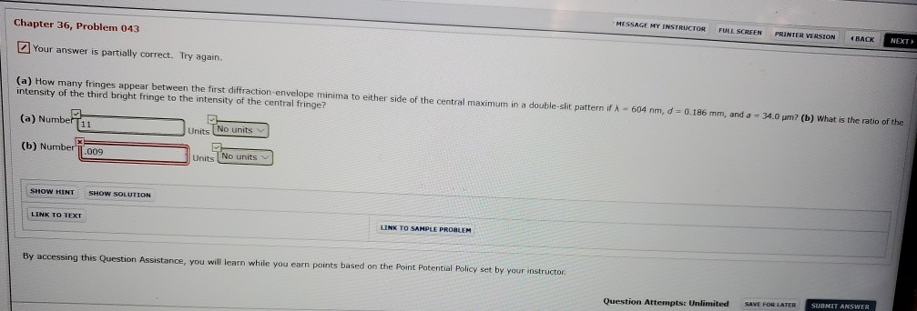 Solved Chapter 36, Problem 043 MESSAGE MY INSTRUCTOR FULL | Chegg.com