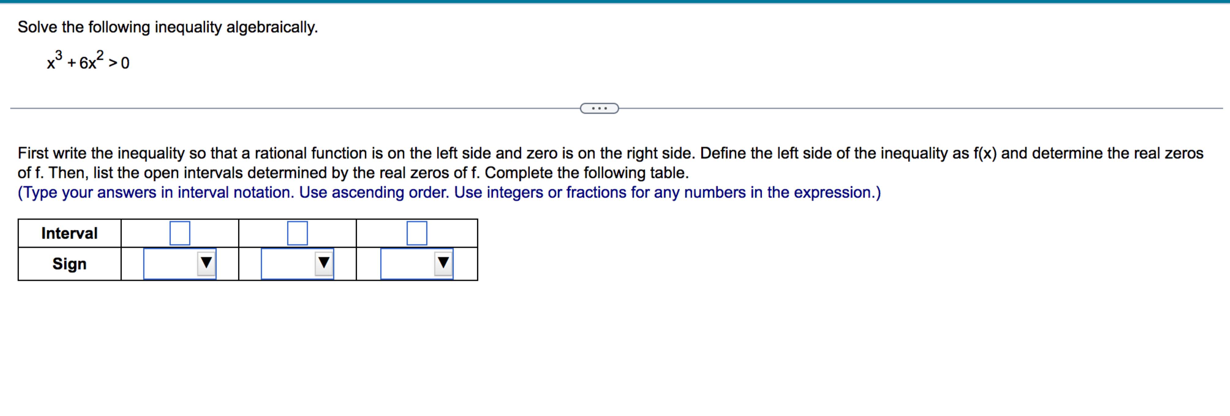 Solved Solve the following inequality | Chegg.com