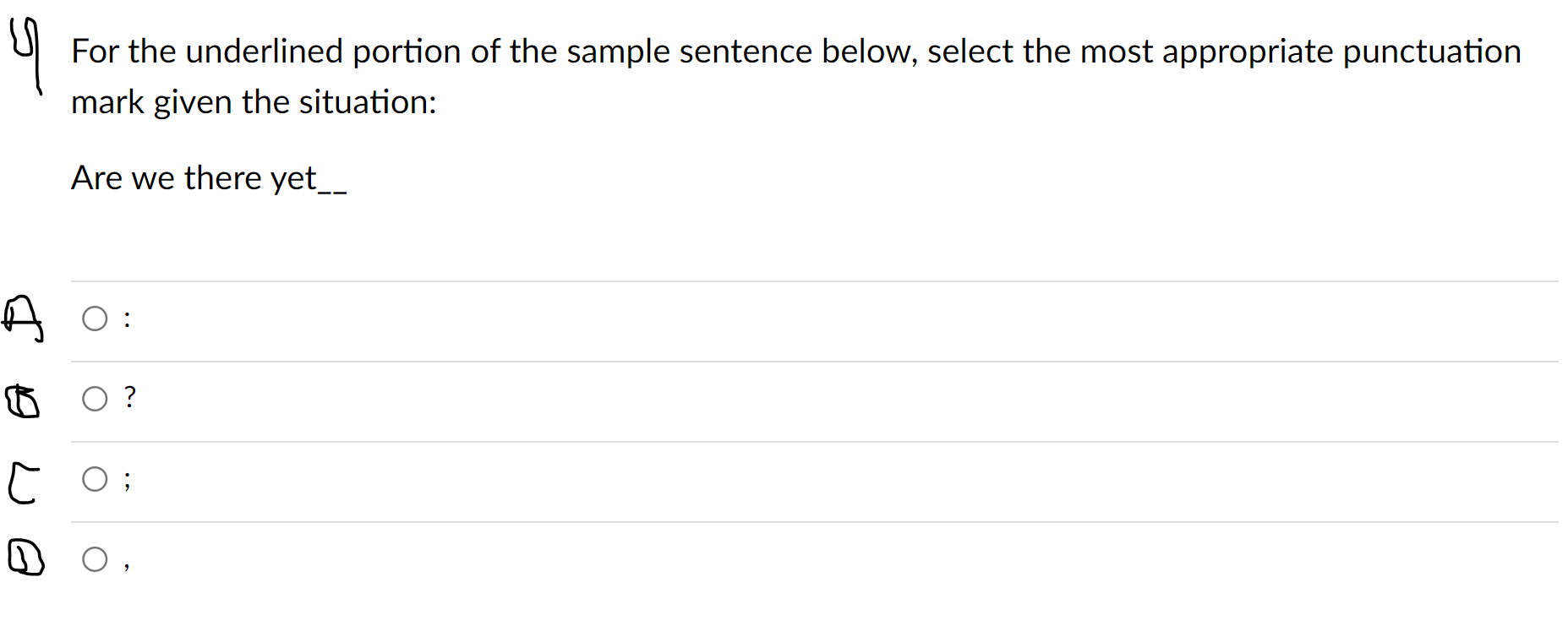 For the underlined portion of the sample sentence | Chegg.com