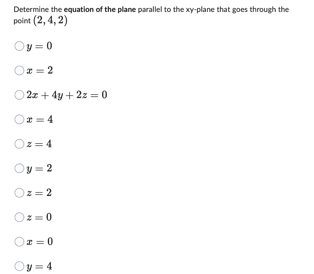 Solved Determine the equation of the plane parallel to the | Chegg.com