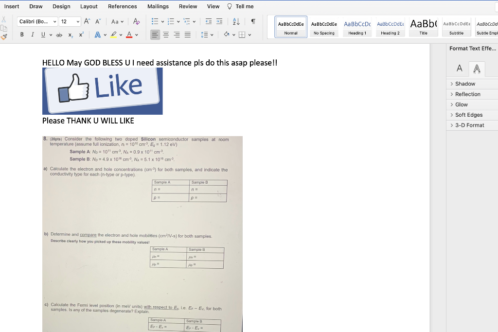 Solved Insert Draw Design Layout References Mailings Review | Chegg.com