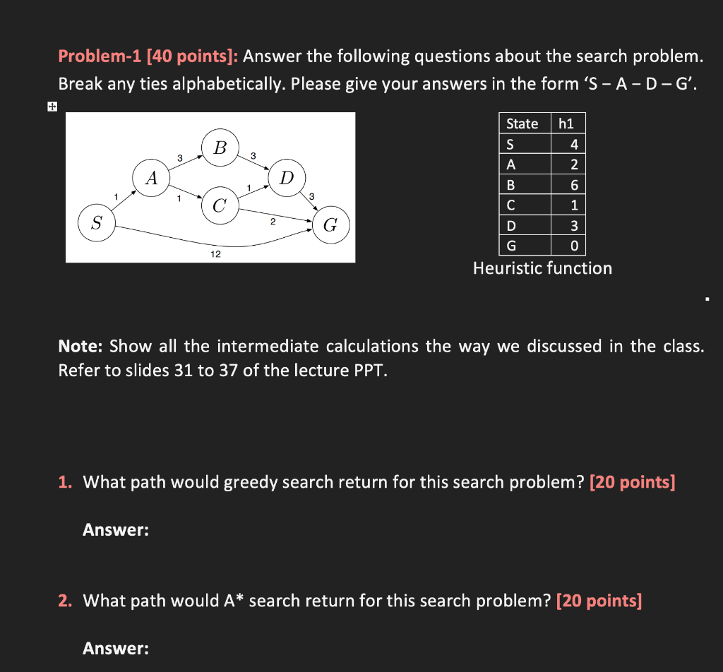 Solved Problem 1 40 Points Answer The Following Questions 