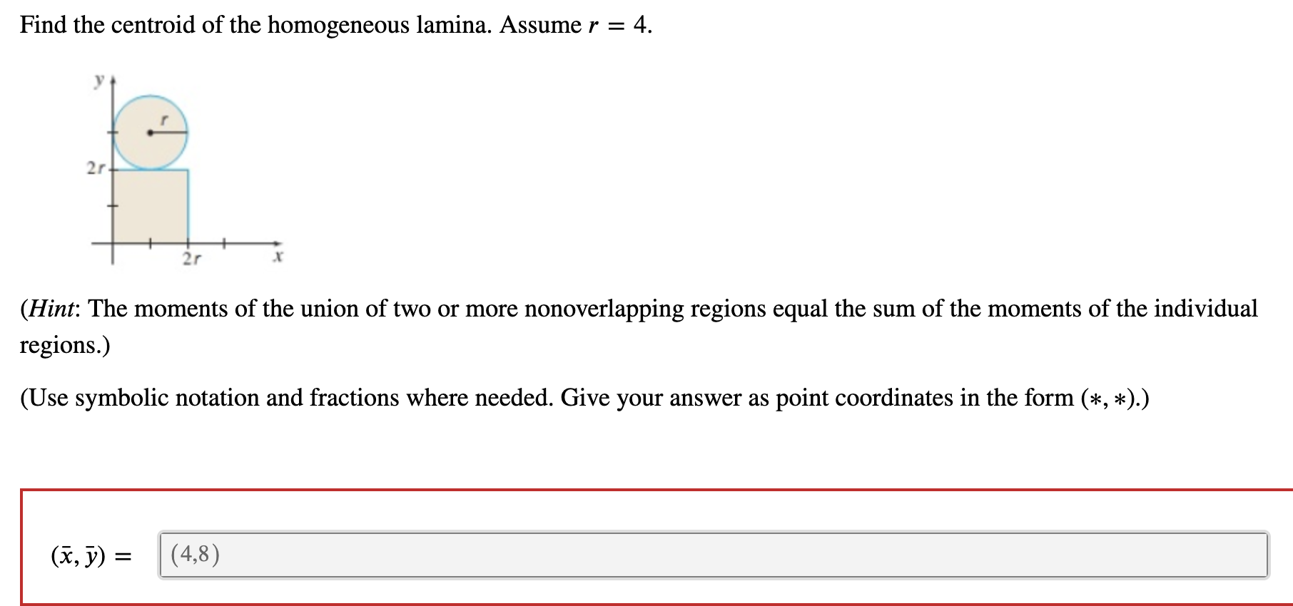 Solved Find the centroid of the homogeneous lamina. Assume | Chegg.com