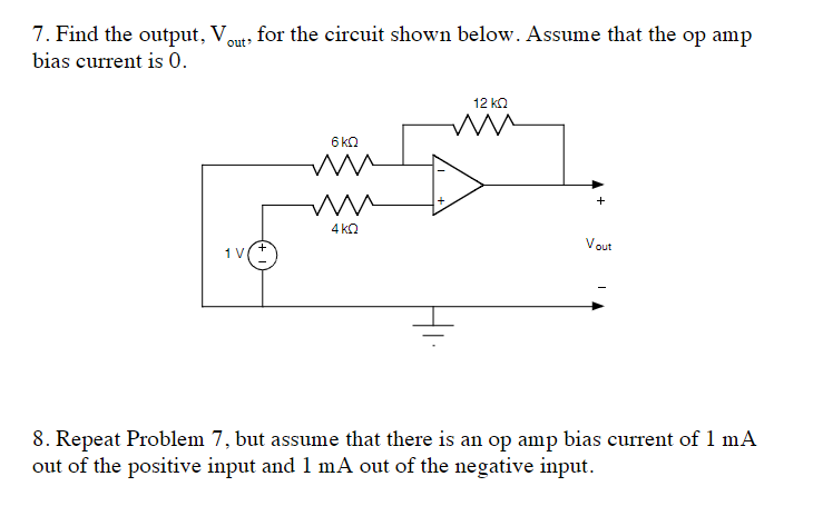 Solved Find the output, Vout , ﻿for the circuit shown below. | Chegg.com