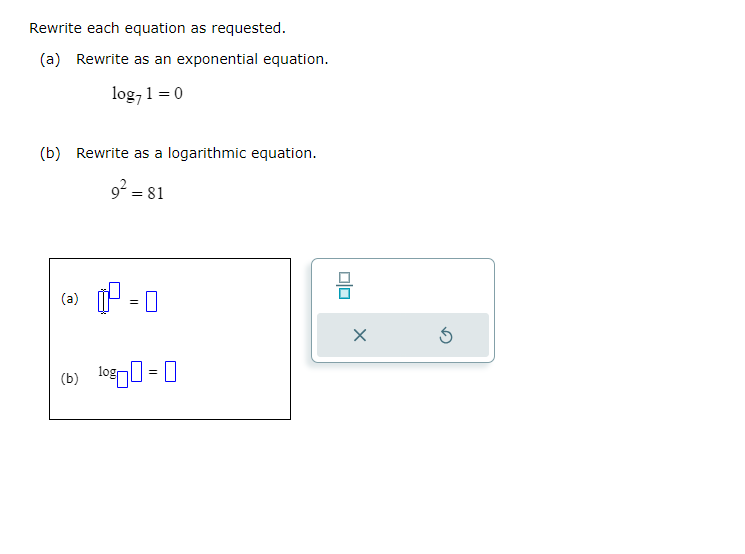 Solved Rewrite Each Equation As Requested A Rewrite As An