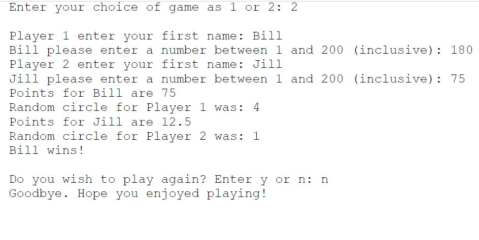 Solved Question 1 Write a Python program to play two games. | Chegg.com
