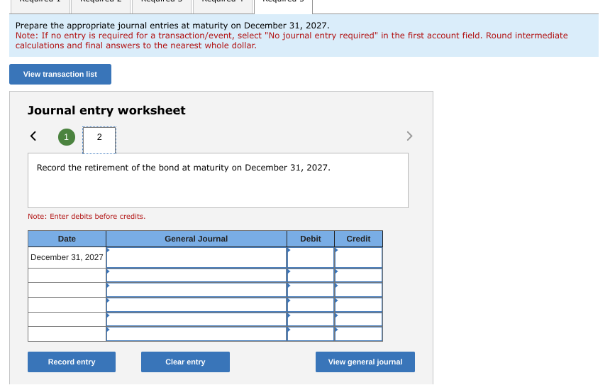 Prepare the appropriate journal entries at maturity | Chegg.com