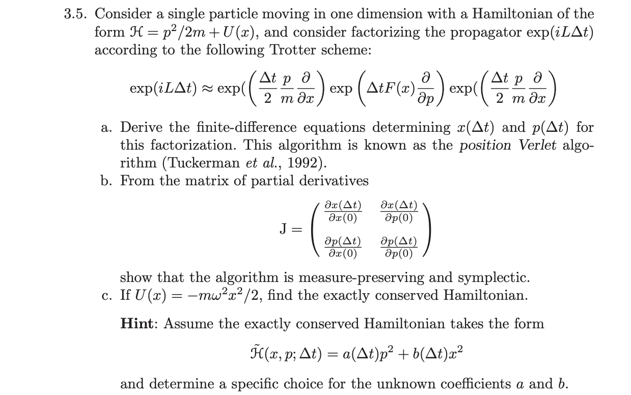 5. Consider a single particle moving in one dimension | Chegg.com