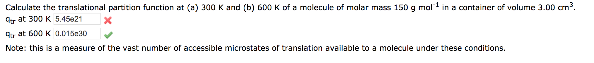 Solved Calculate The Translational Partition Function At A