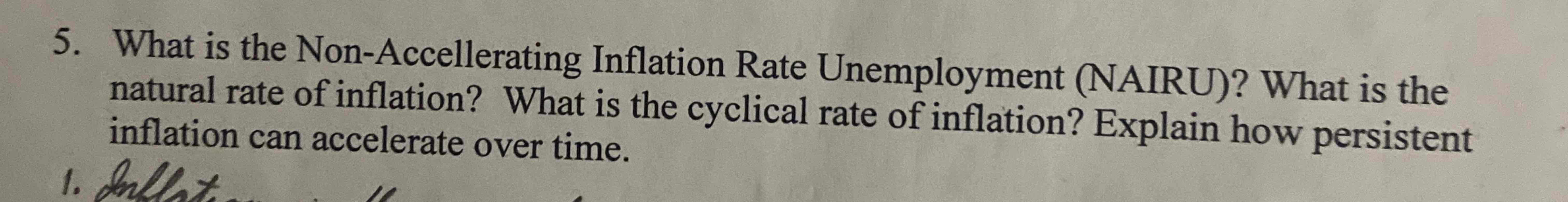 Solved What is the Non-Accellerating Inflation Rate | Chegg.com