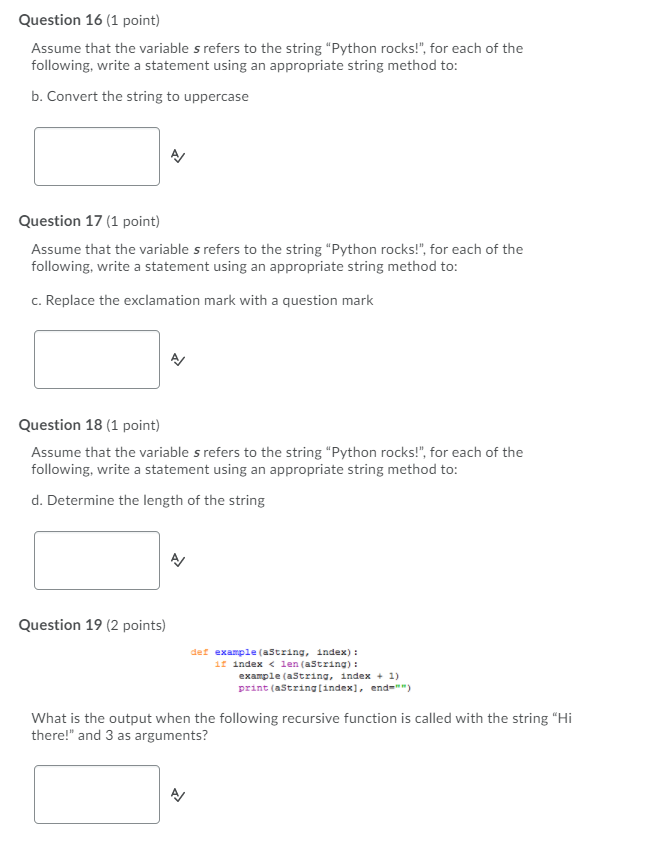 Solved Assume that the variable s refers to the string | Chegg.com